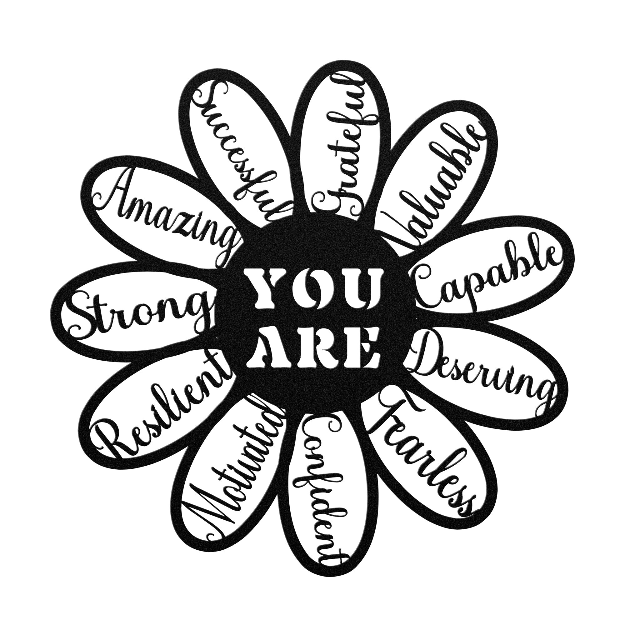 Positive Affirmation Wall Art | Sunflower Affirmation Gift ...